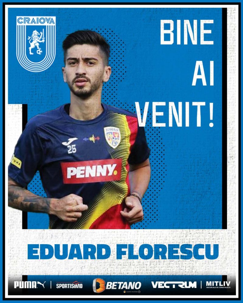 “U” Craiova l-a achiziţionat pe Florescu, rezervă la Botoşani ...