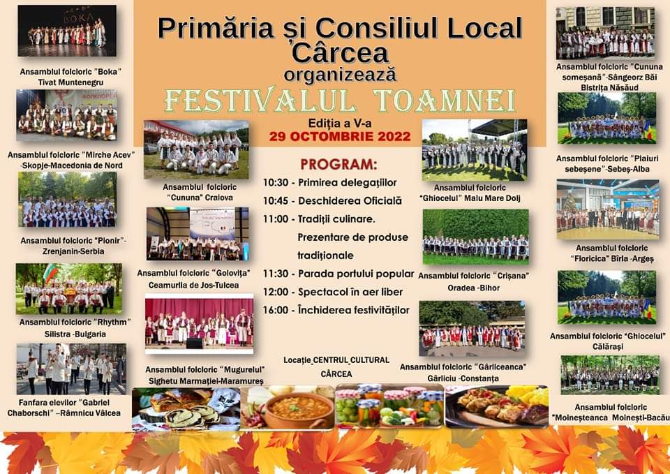 Cârcea (Dolj): Festivalul Toamnei –ediţia a V-a– o adevărată sărbătoare ...