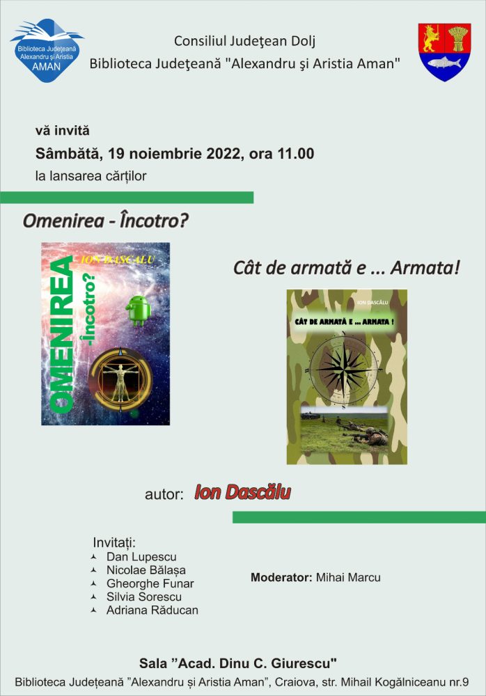 O dublă lansare de carte : „Omenirea – încotro?” și „Cât de armată e ...