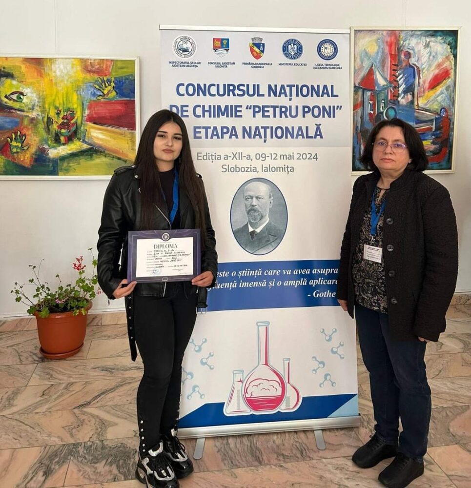 O elevă din Craiova – pe podiumul Concursului Național de Chimie “Petru ...